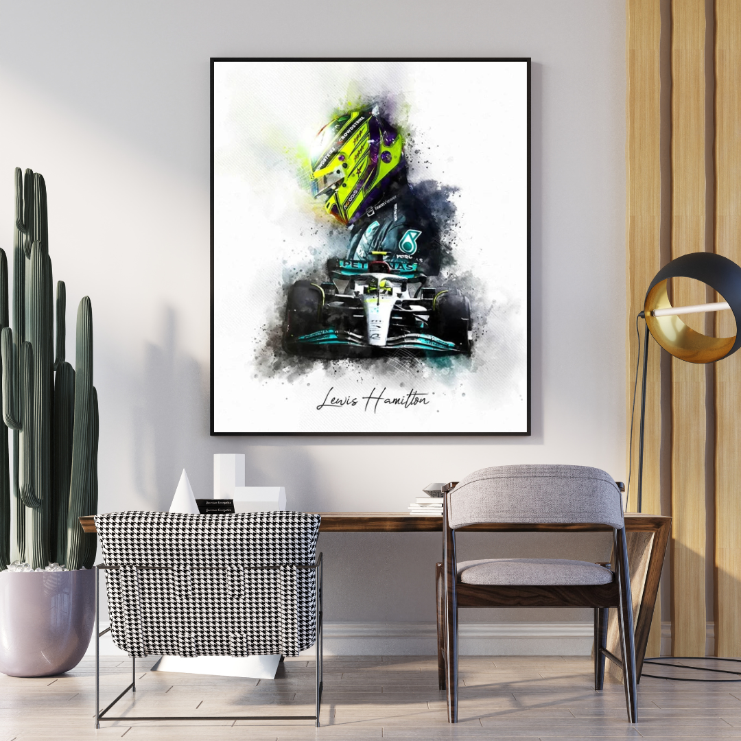 Tableau - Lewis Hamilton Formule 1 – Kalunea