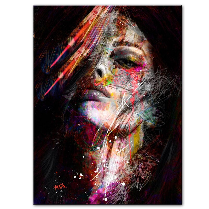 Toile - Visage Femme Graffiti Art – Kalunea