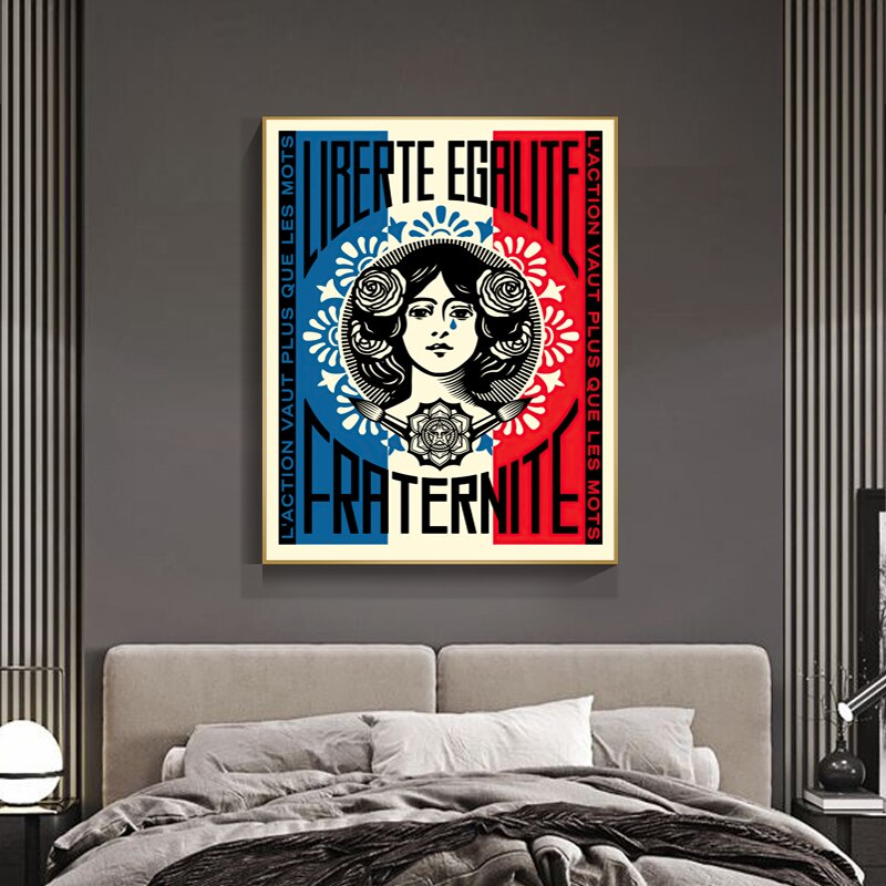Tableau - Obey liberté Egalité Fraternité – Kalunea
