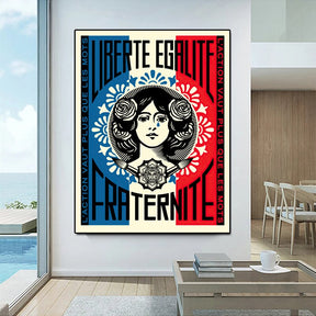 Tableau - Obey liberté Egalité Fraternité – Kalunea
