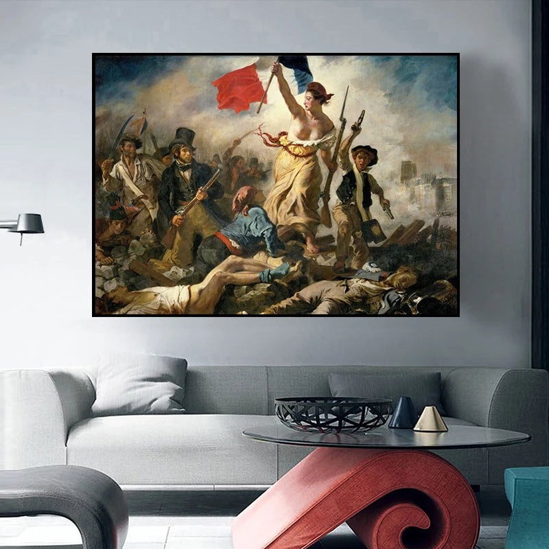 Tableau - La Liberté Guidant Le Peuple Eugène Delacroix – Kalunea