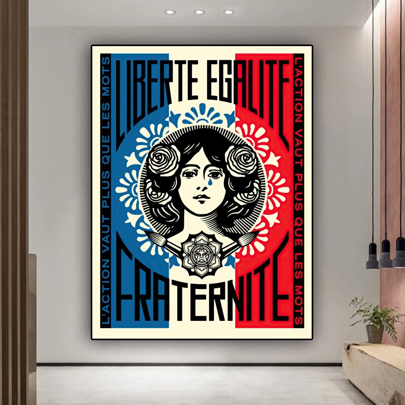 Tableau - Obey liberté Egalité Fraternité – Kalunea