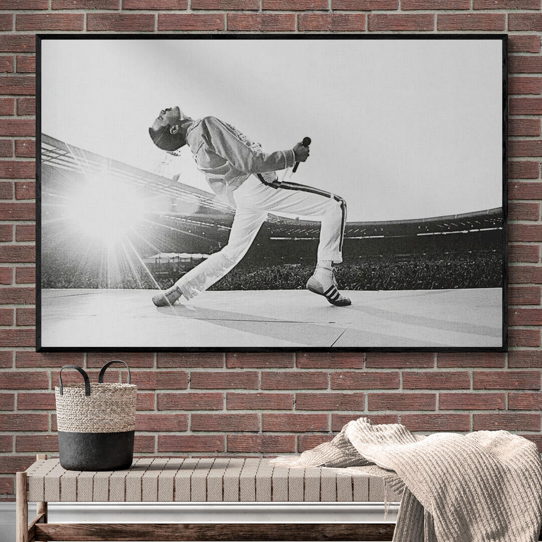 Tableau - Freddie Mercury Live 1985 London Wembley Stadium Noir et ...