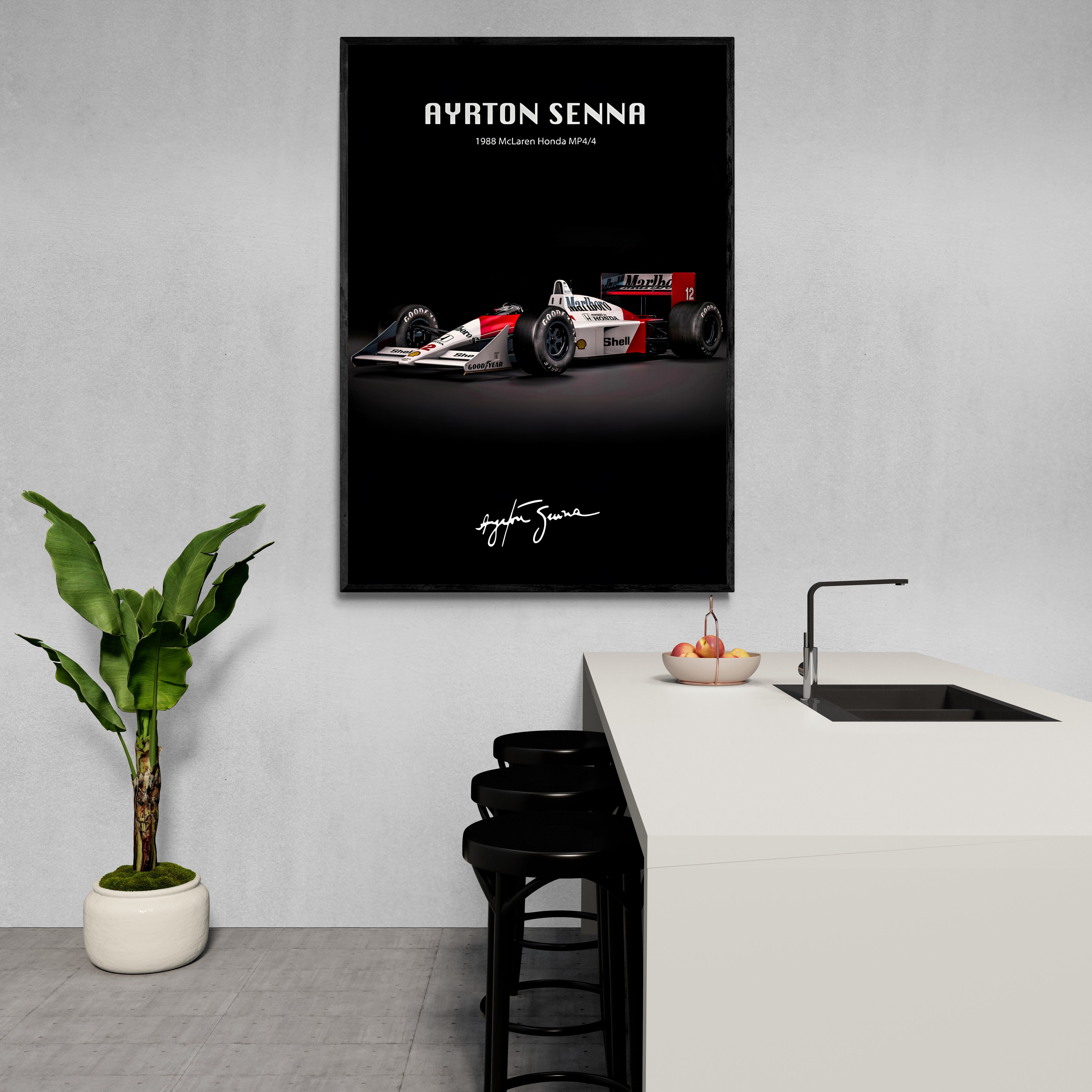 Toile - Ayrton Senna Formule 1 Pilote F1 – Kalunea