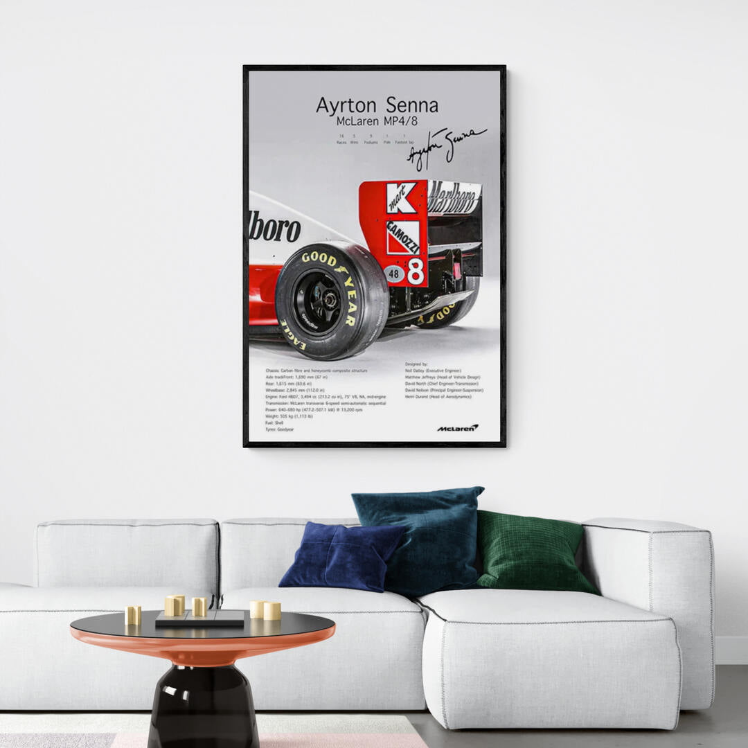 Tableau - Senna Ayrton Légende Formule 1 F1 Tableau – Kalunea