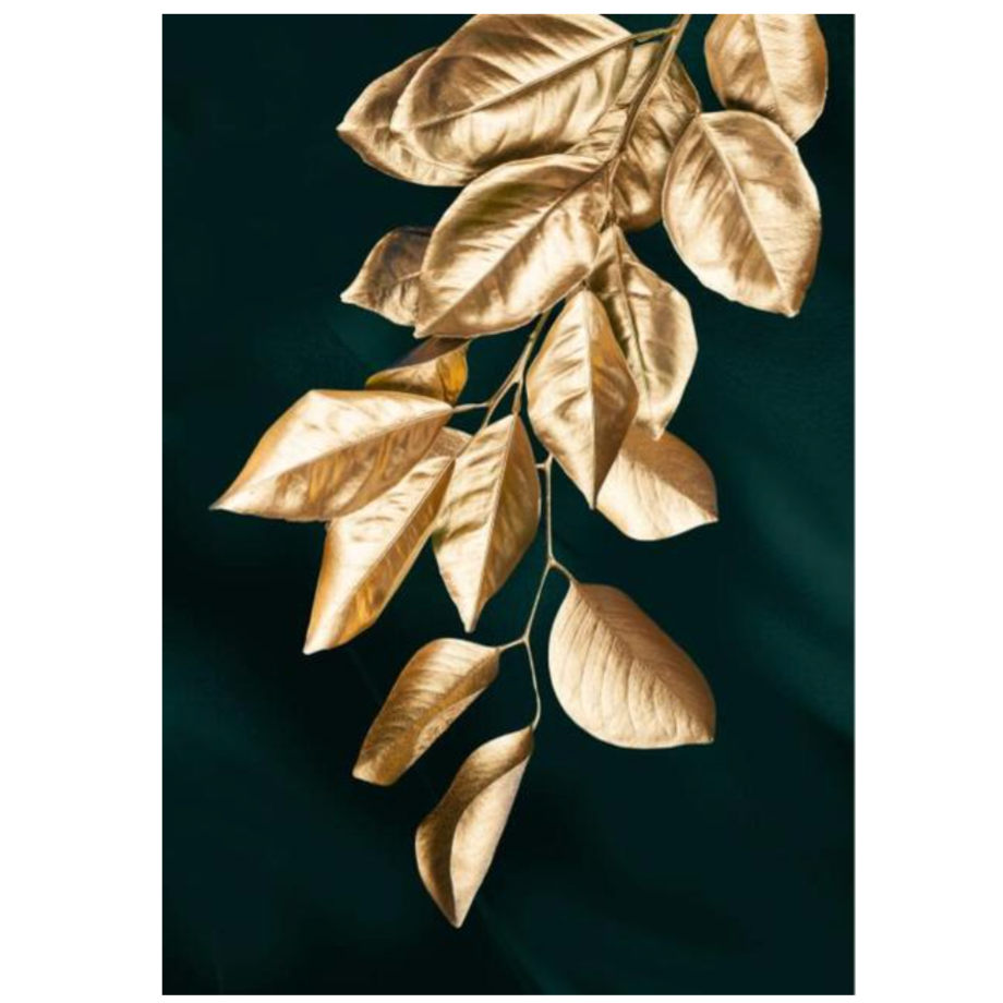 Tableau - Gold Doré Feuilles Triptyque – Kalunea